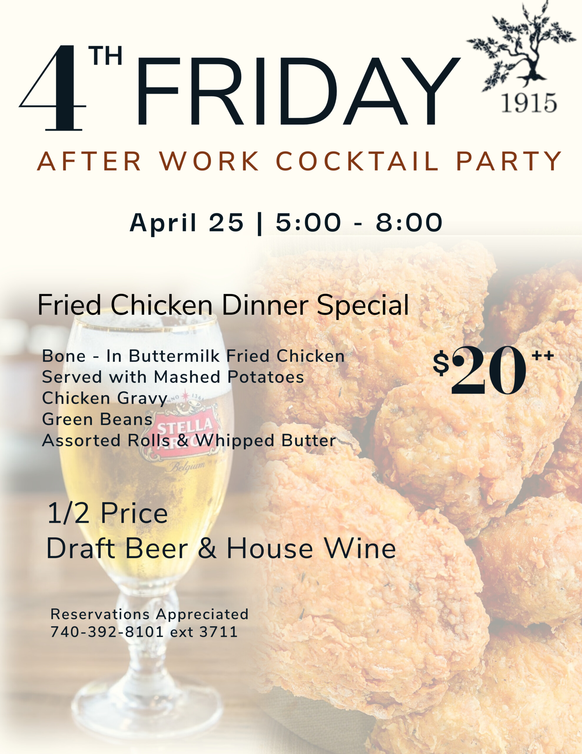 4th Friday Cocktail Party & Fried Chicken Dinner Special - Mount Vernon ...